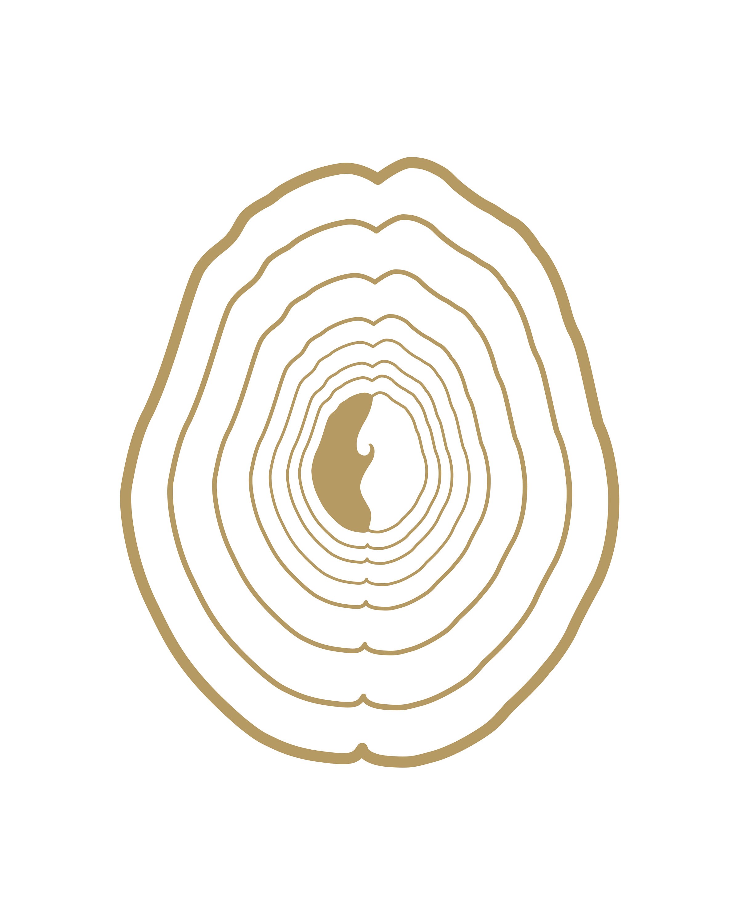 Printable Multi-color Line Drawings Wall Art, Tree Rings Brain With ...