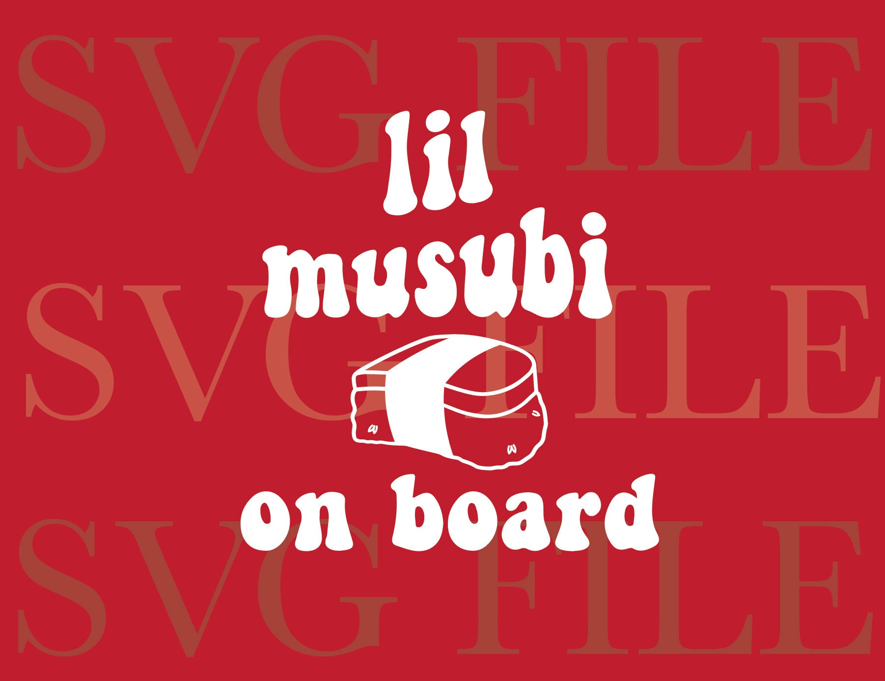 SVG in Black | Lil Musubi Love Baby Cute Bumper Sticker Happy Babe ...