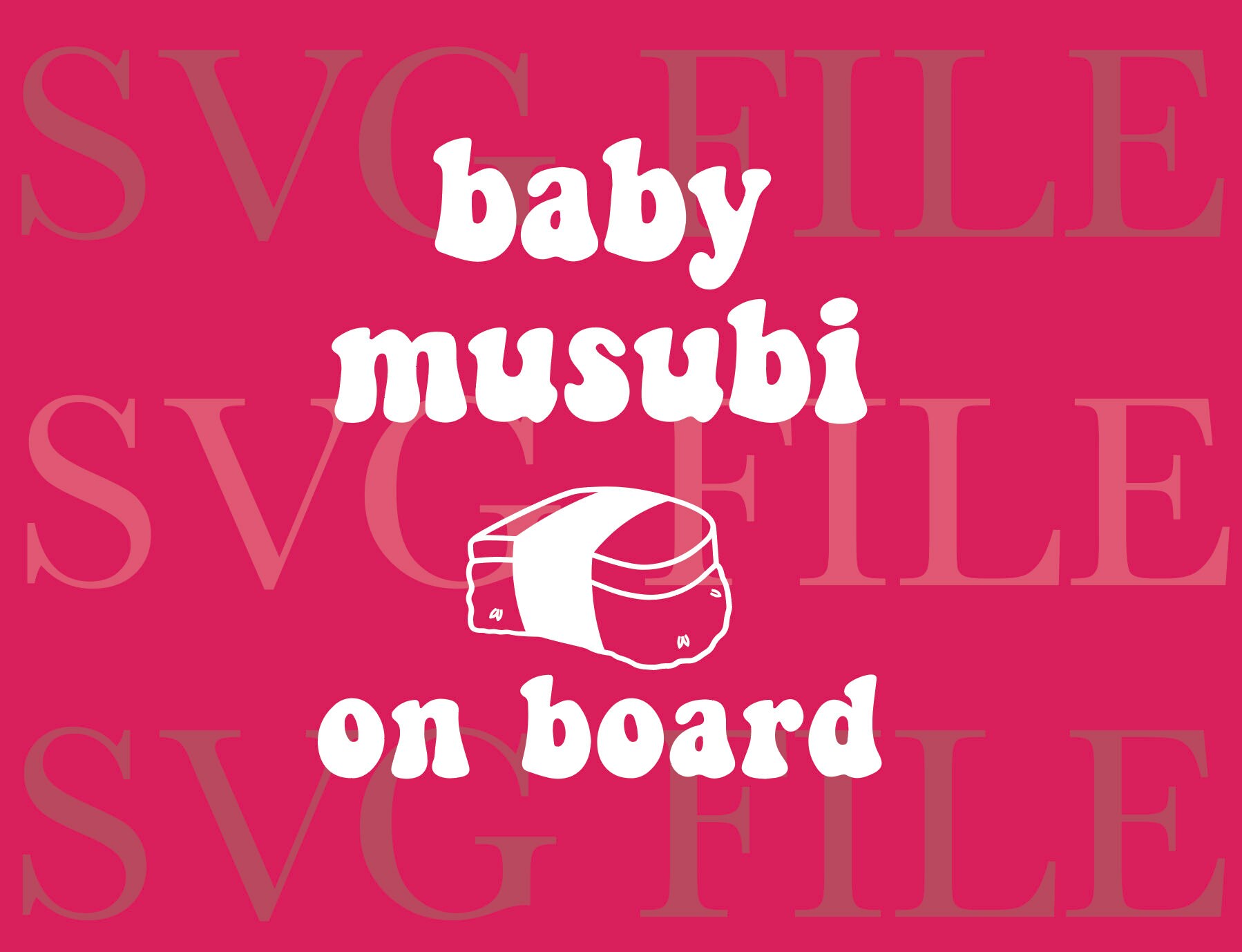 SVG in Black | Lil Musubi Love Baby Cute Bumper Sticker Happy Babe ...