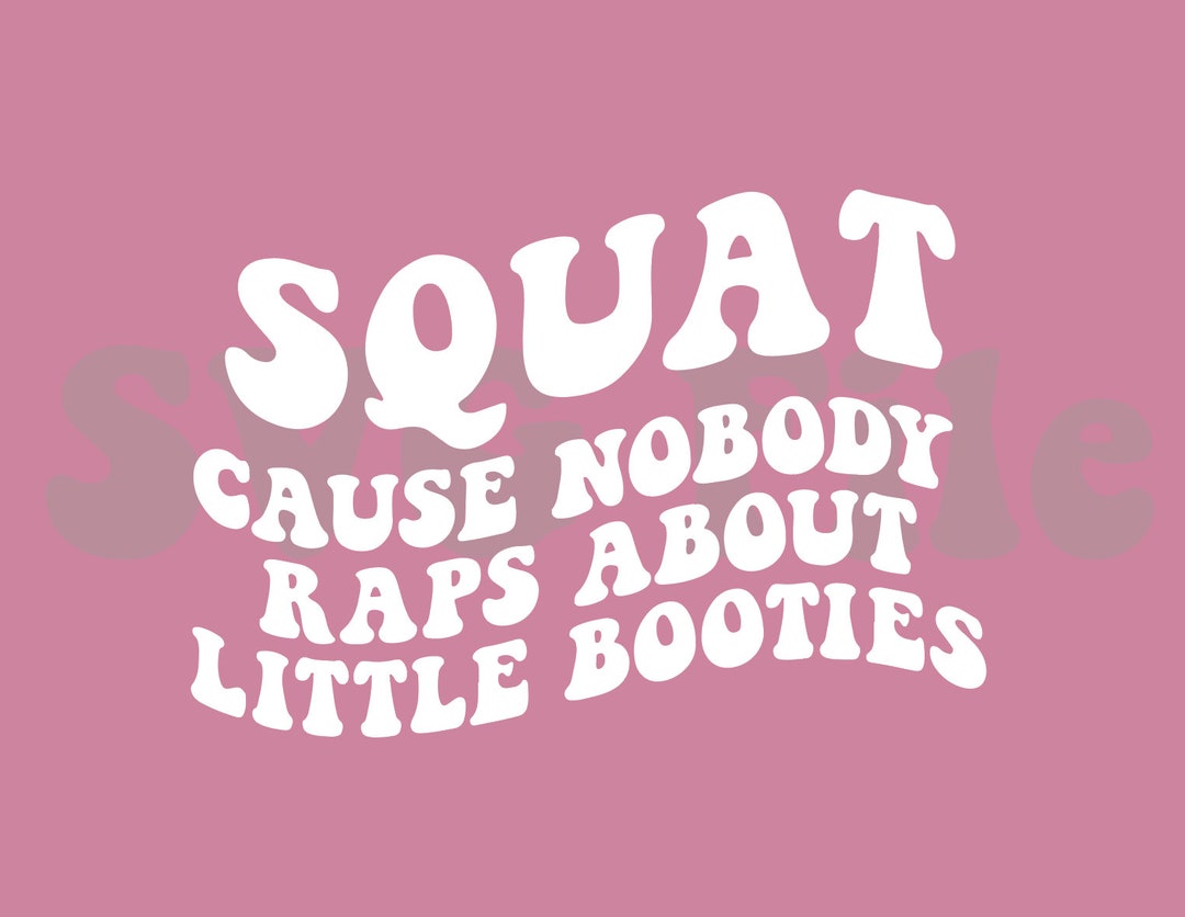 SVG File Squat Gym Life Love Fitness Weight Cute Bubble Exercise Booty ...