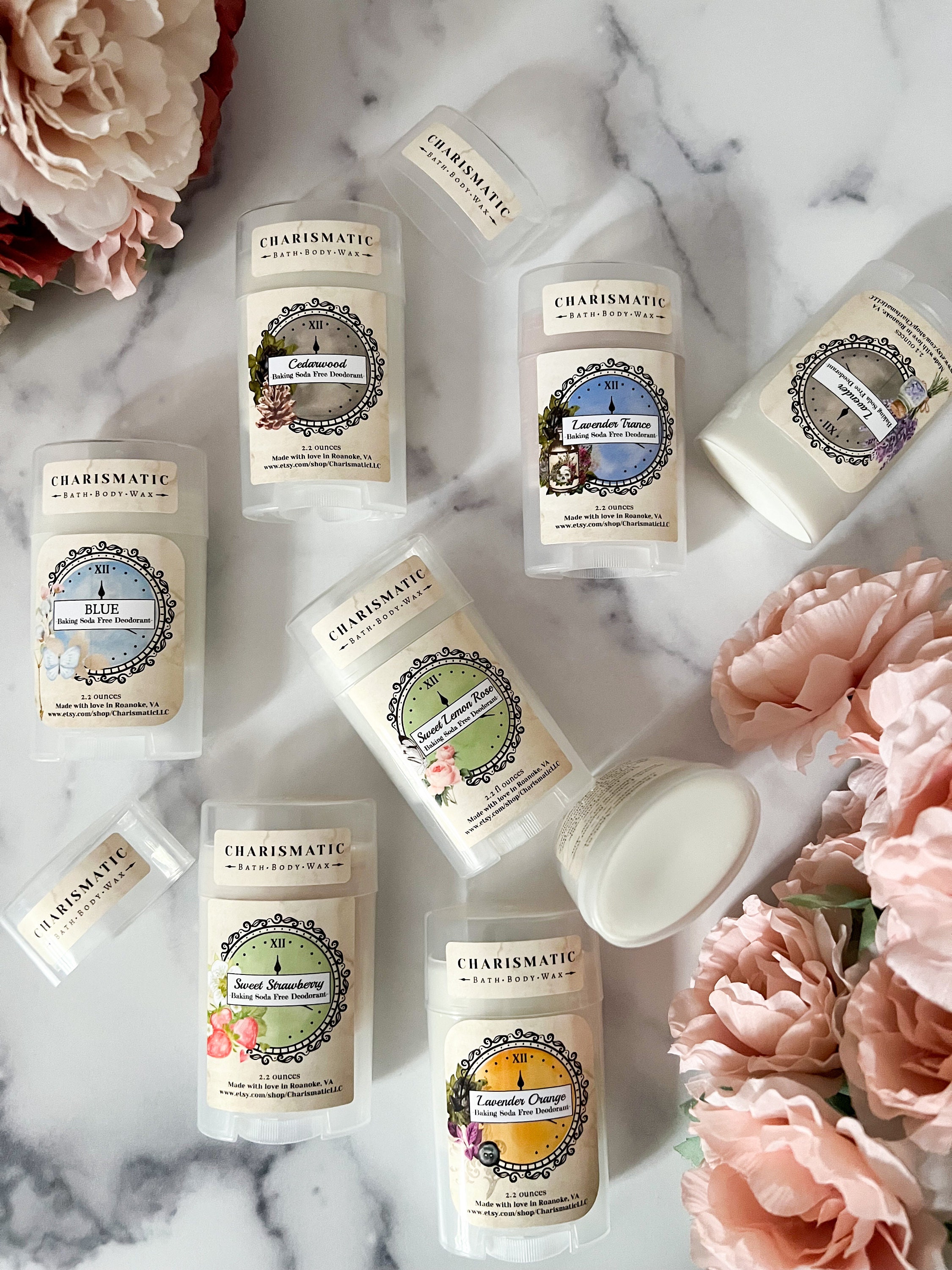 Roses Are Falling, Handmade, Natural Deodorant, Baking Soda Free ...