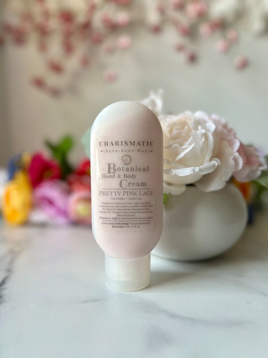 Pretty Pink Lace, Botanical Hand and Body Cream, Handcrafted Body ...