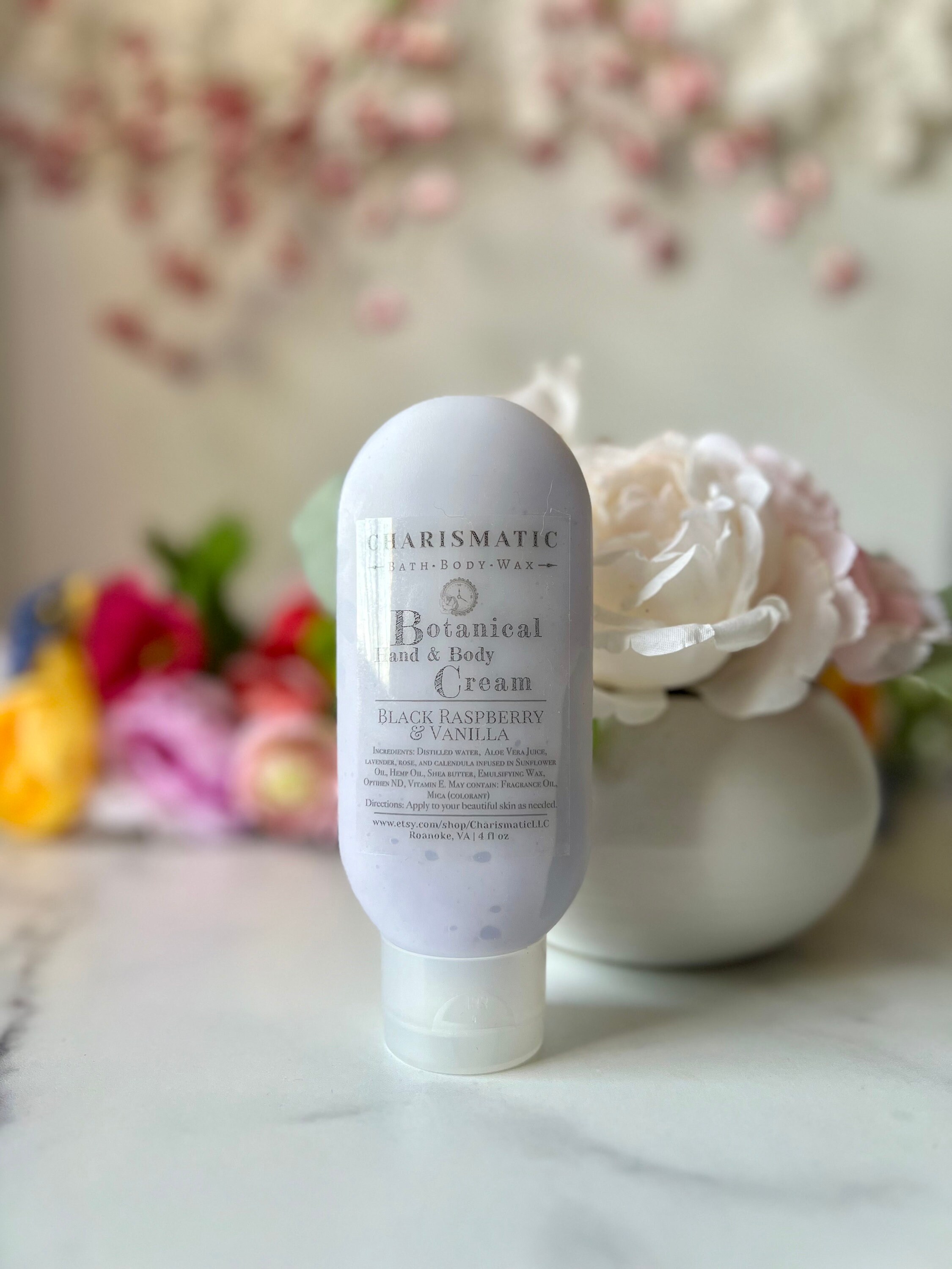 Black Raspberry and Vanilla Botanical Hand and Body Cream, Handcrafted ...