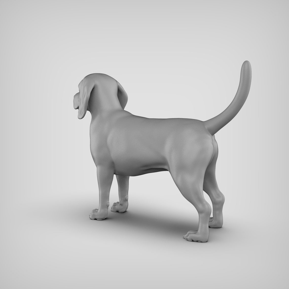Beagle STL File 3D Print Model Pose 02 - Etsy