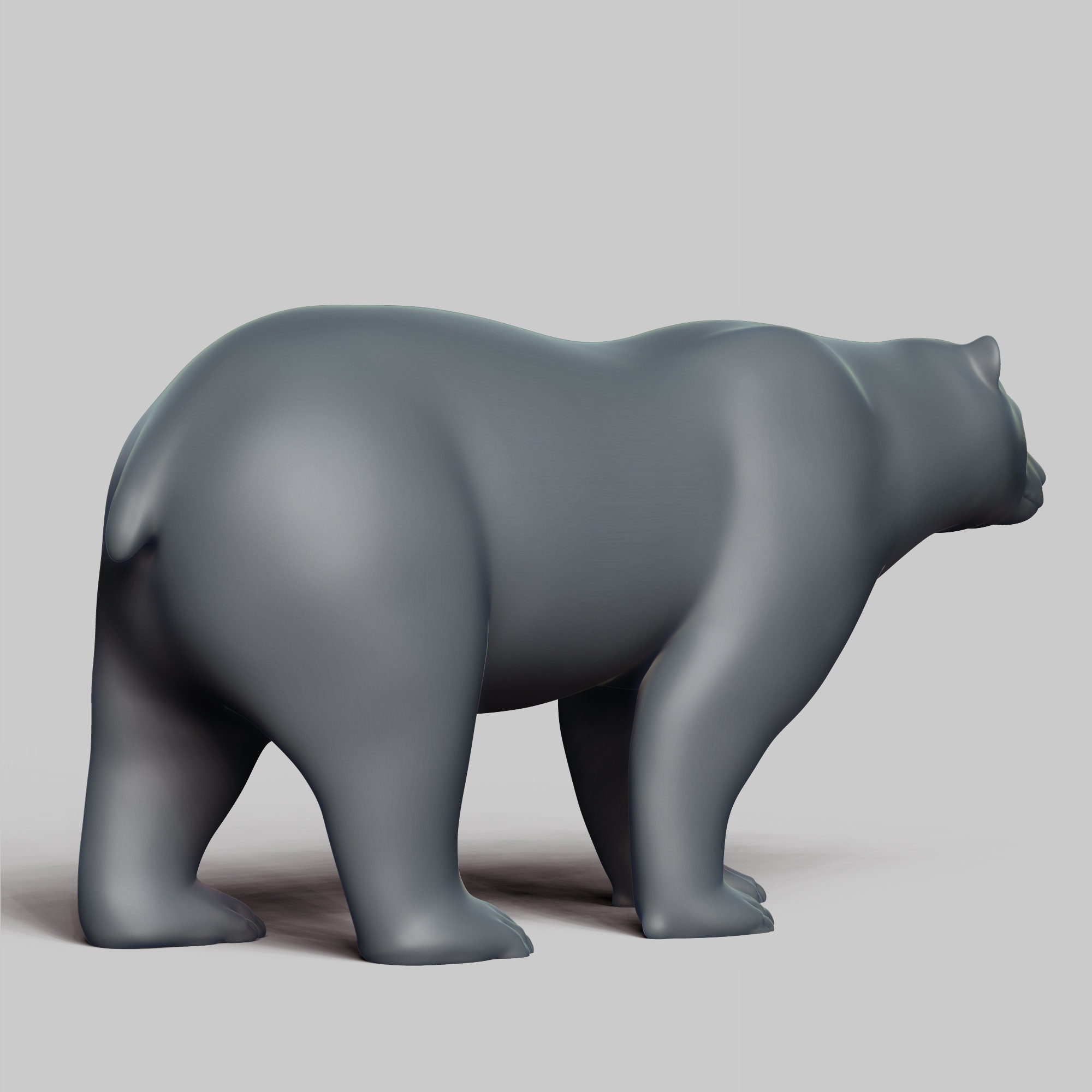 Polar Bear STL File 3D Print Model Pose 03 - Etsy