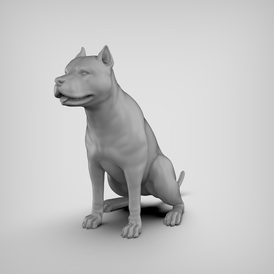 American Pitbull STL File 3D Print Model Pose 02 - Etsy