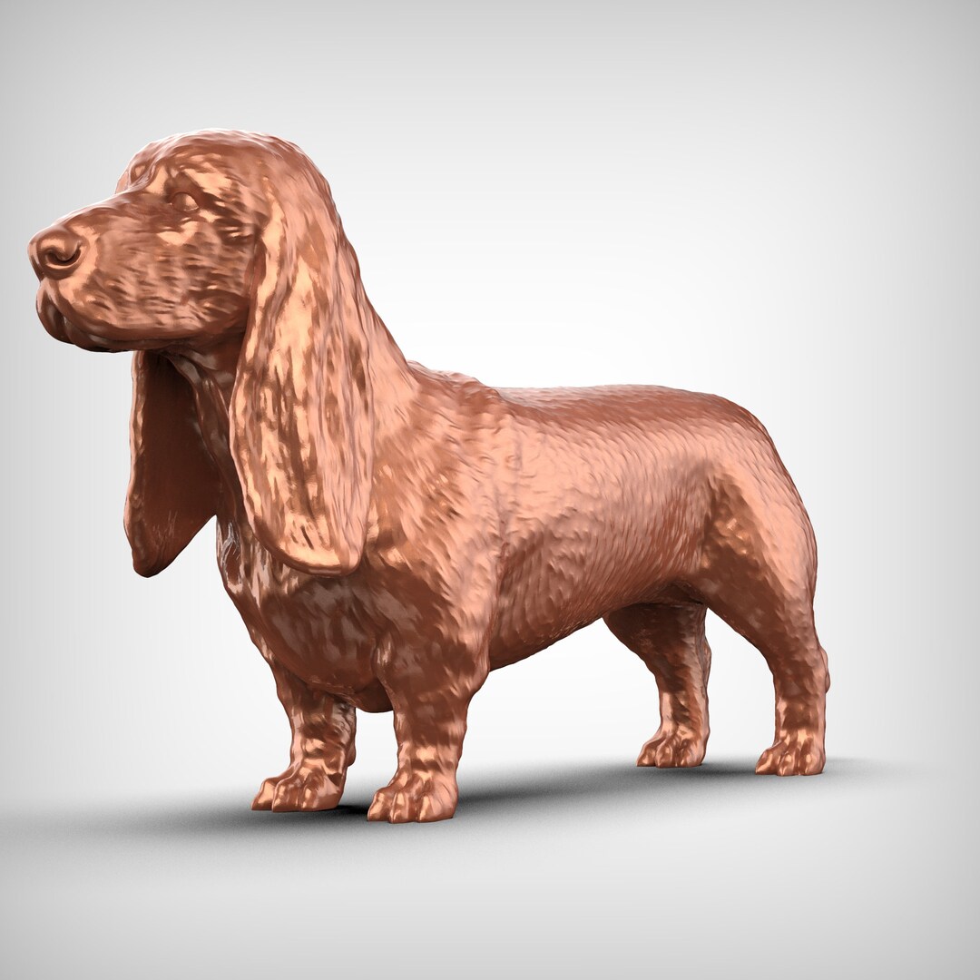 Basset Hound 3D Print Model Pose 01 - Etsy