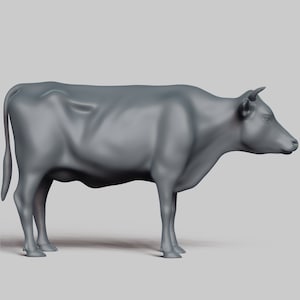 Cow STL File 3D Print Model Pose 03 - Etsy