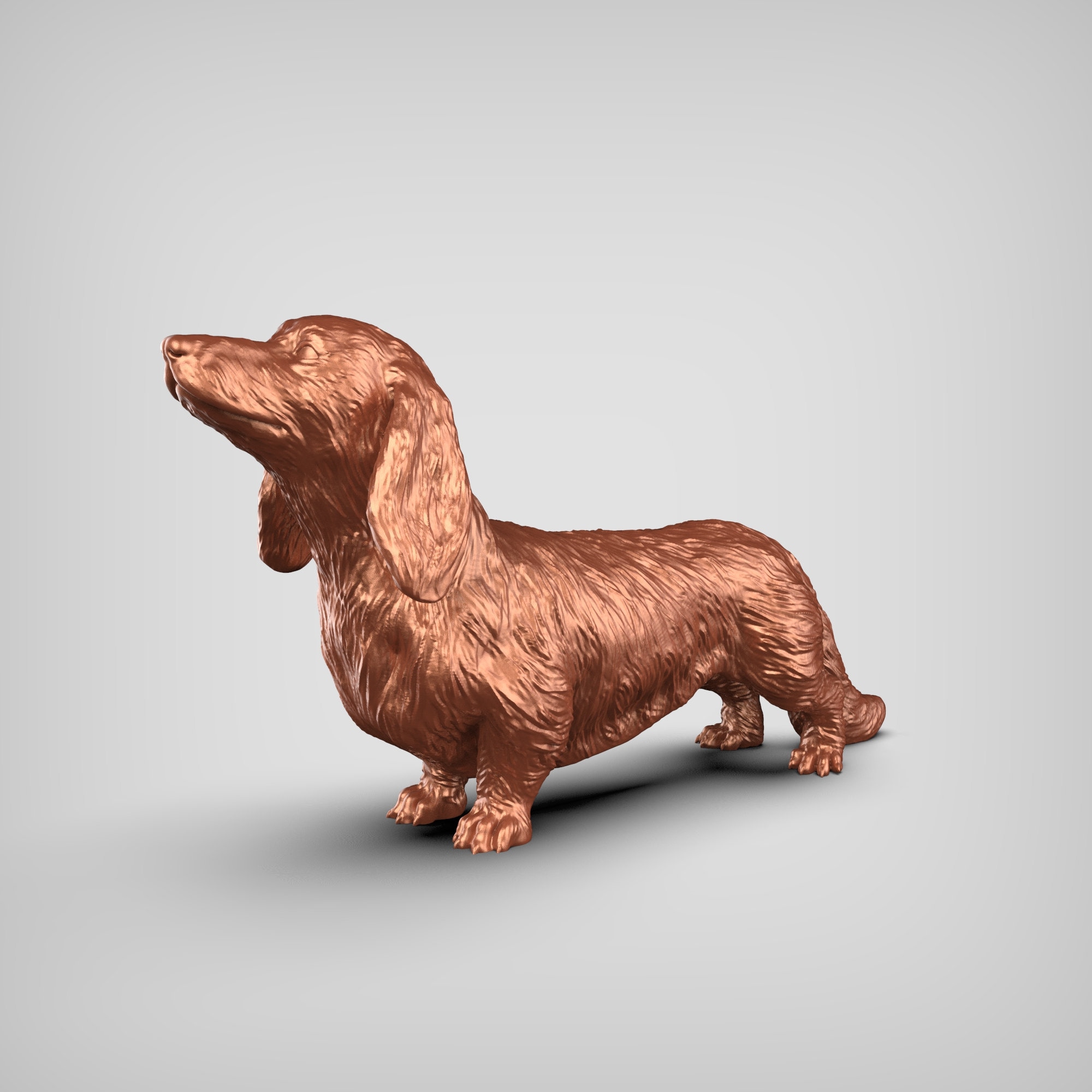 Long Haired Dachshund STL File 3D Print Model V2 | Etsy