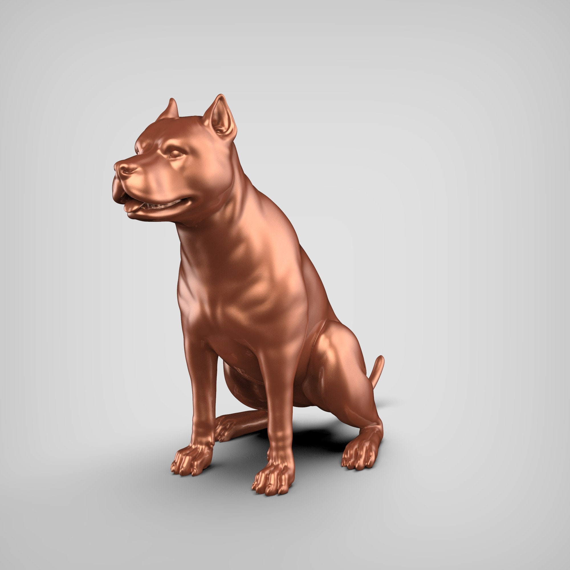 American Pitbull STL File 3D Print Model Pose 02 - Etsy Australia