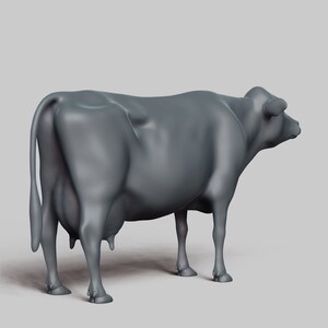 Dairy Cow STL File 3D Print Model Pose 01 - Etsy