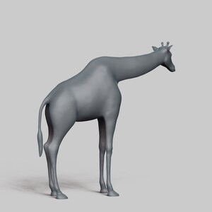 African Giraffe STL File 3D Print Model Pose 03 - Etsy