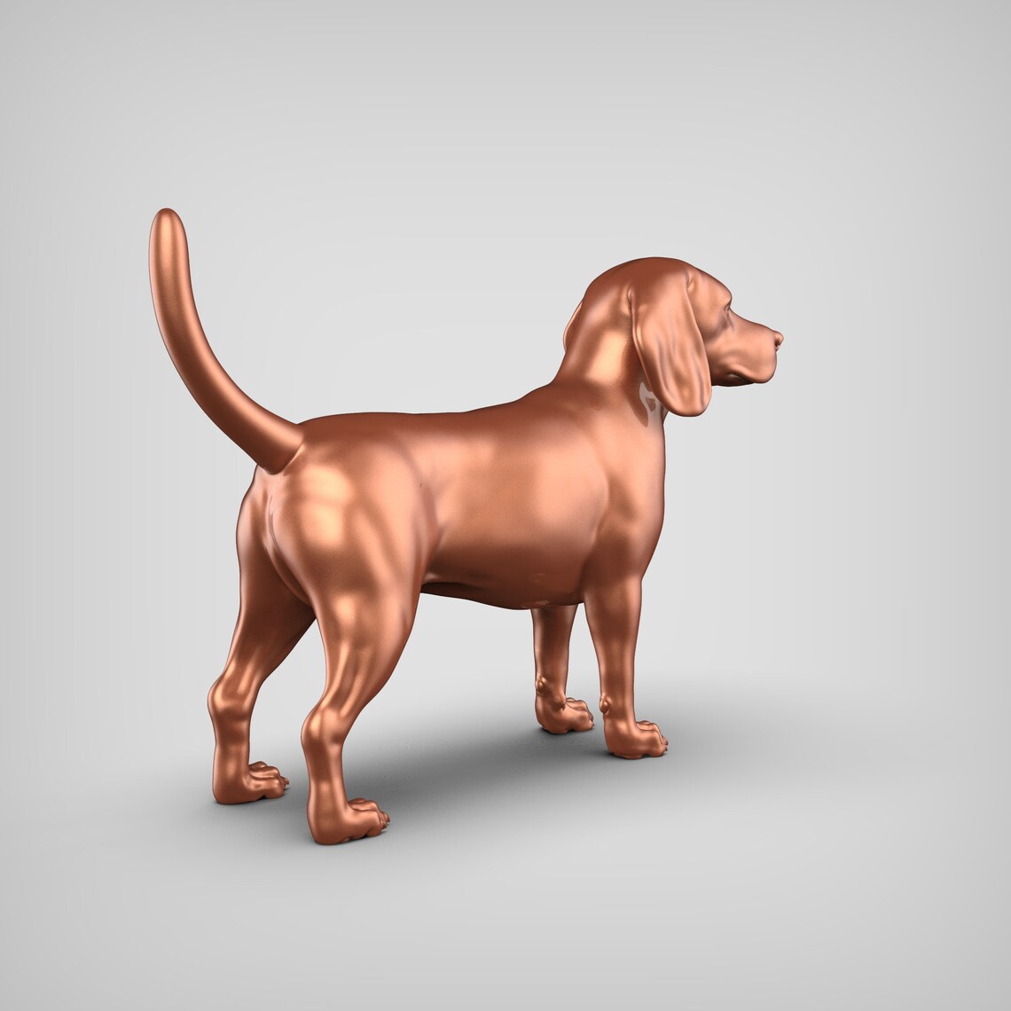 Beagle STL File 3D Print Model Pose 02 - Etsy