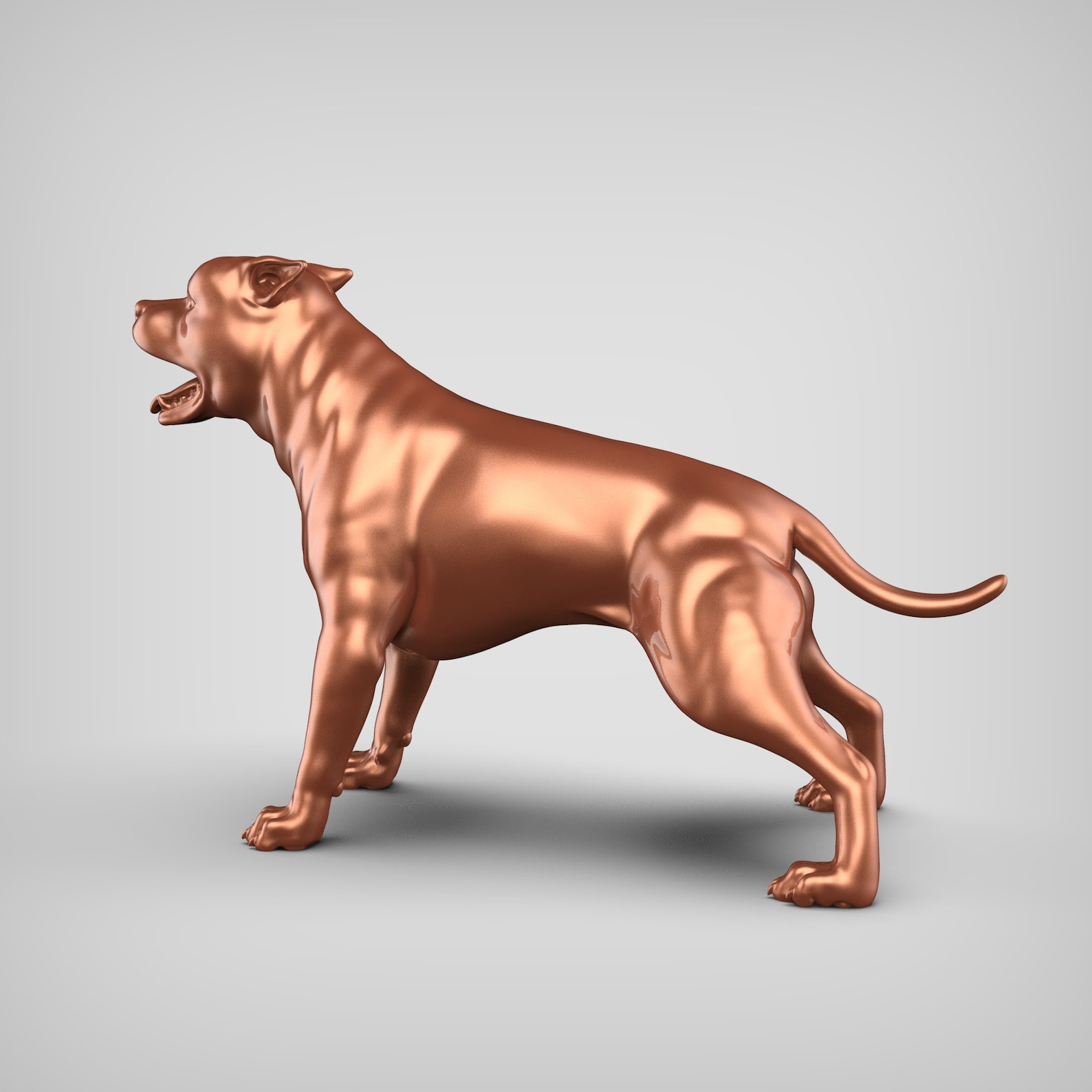 American Pitbull STL File 3D Print Model Pose 03 - Etsy