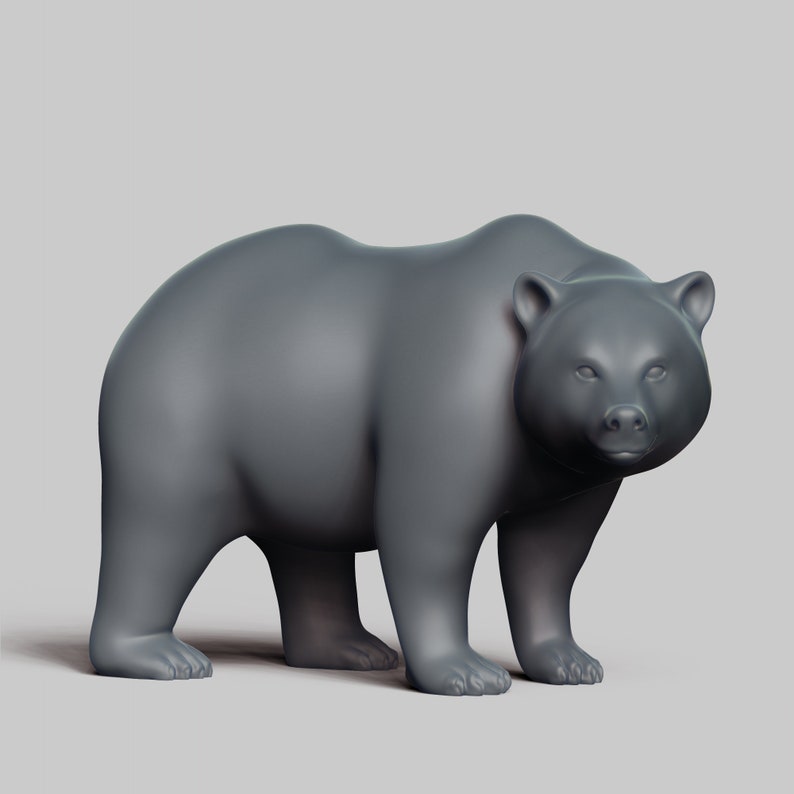 Brown Bear STL File 3D Print Model Pose 03 - Etsy