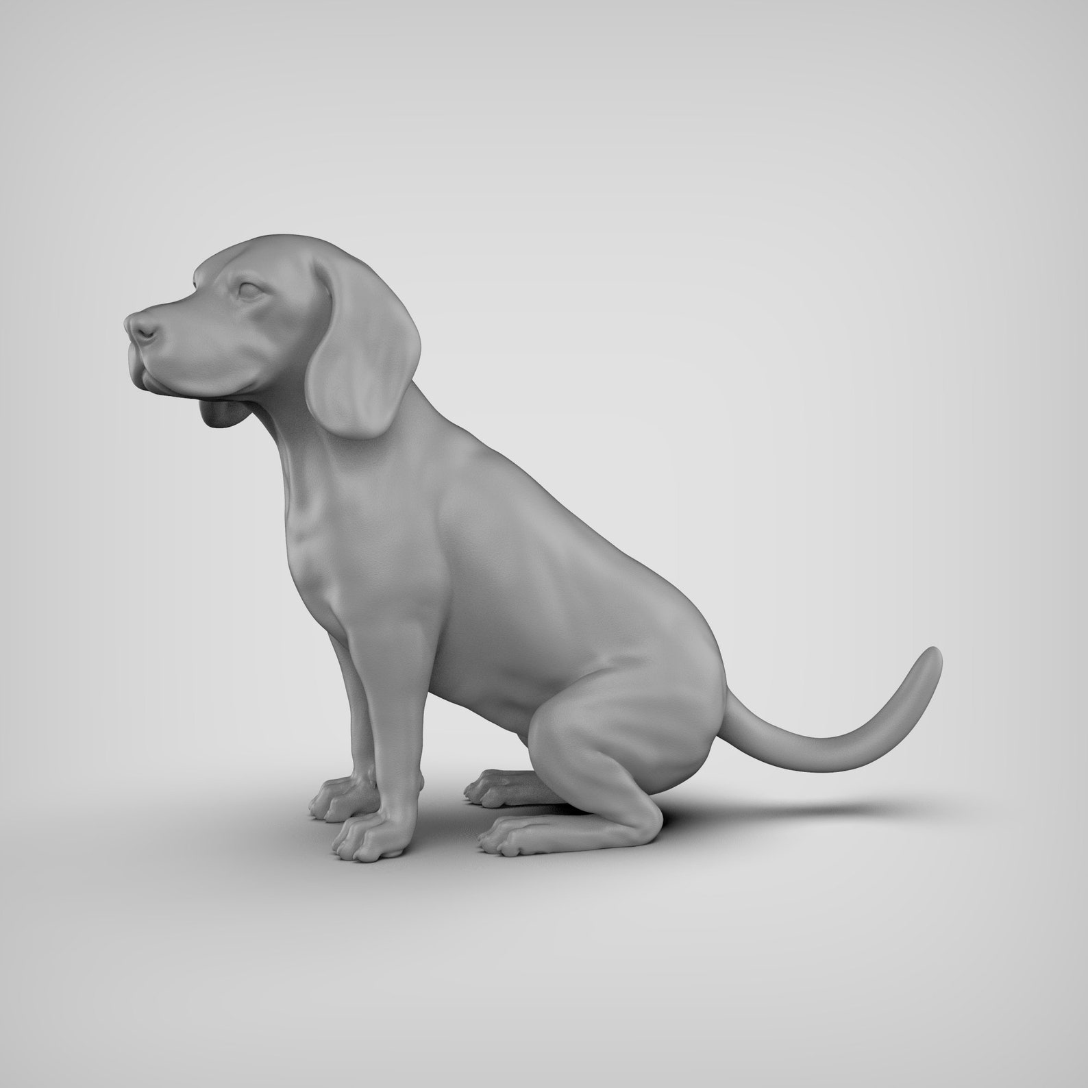Beagle STL File 3D Print Model Pose 03 - Etsy