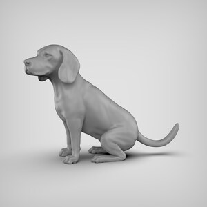 Beagle STL File 3D Print Model Pose 03 - Etsy
