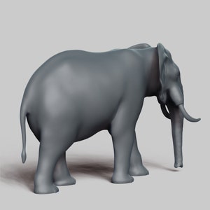 Elephant STL File 3D Print Model Pose 03 - Etsy