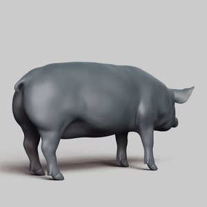 Pig STL File 3D Print Model Pose 01 - Etsy