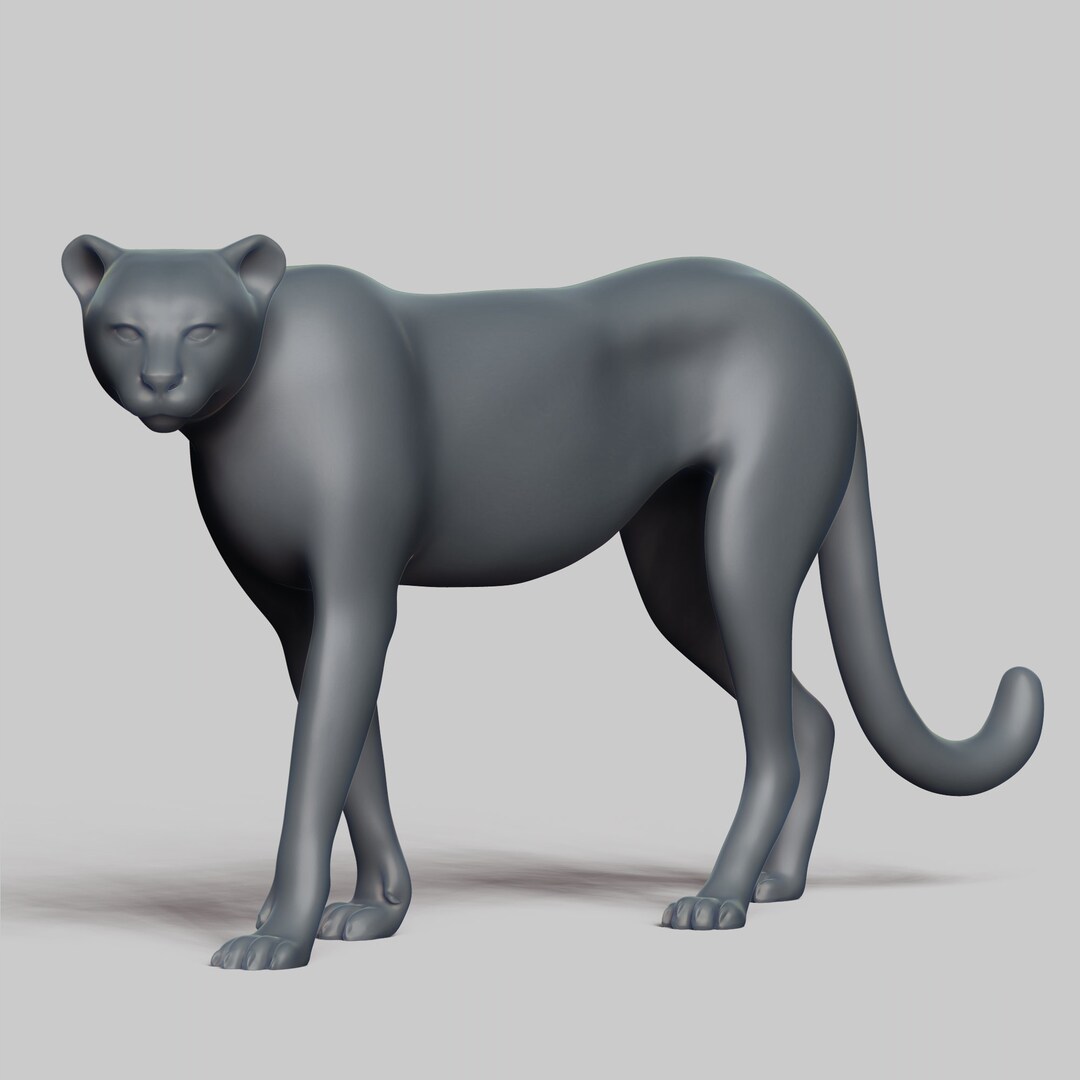 Cheetah STL File 3D Print Model Pose 02 - Etsy Australia