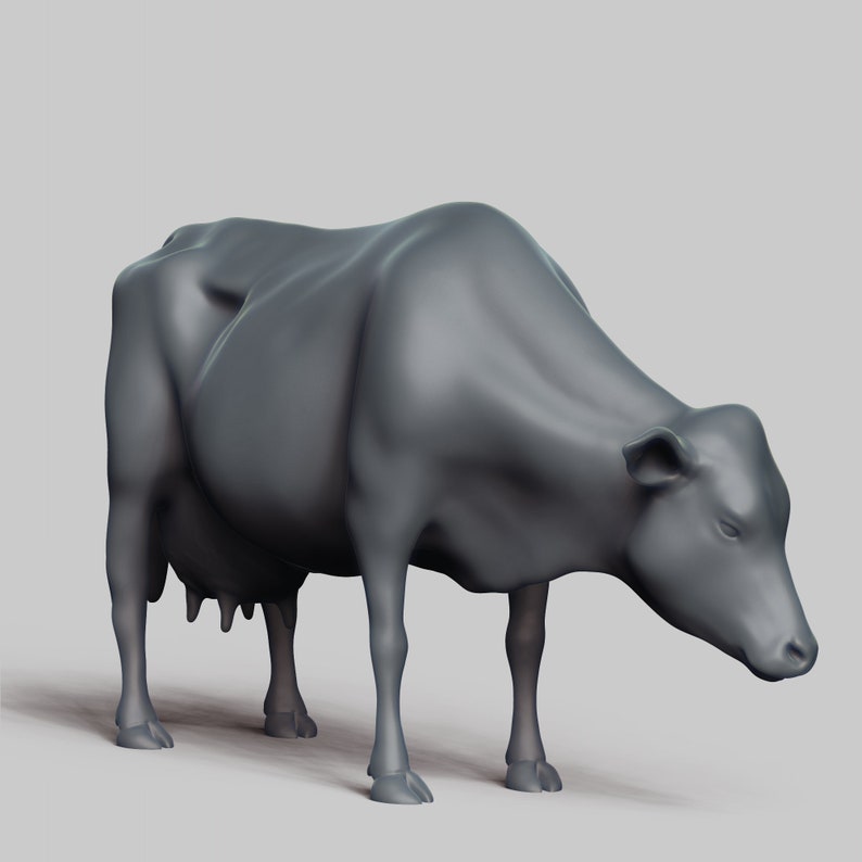 Dairy Cow STL File 3D Print Model Pose 03 - Etsy