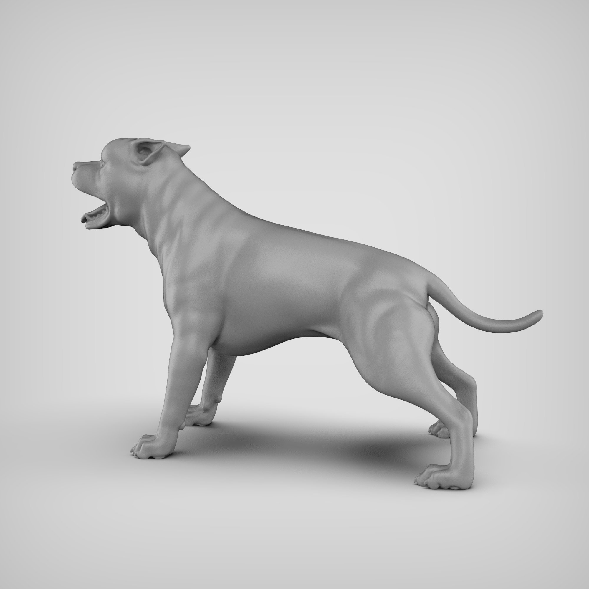American Pitbull STL File 3D Print Model Pose 03 - Etsy