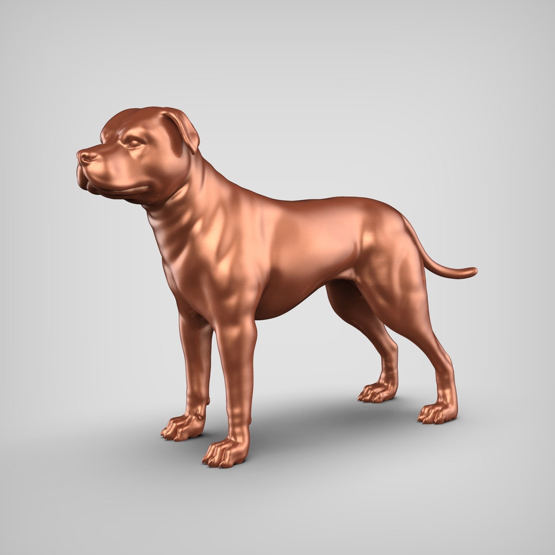 American Pitbull STL File 3D Print Model Pose 04 - Etsy Australia