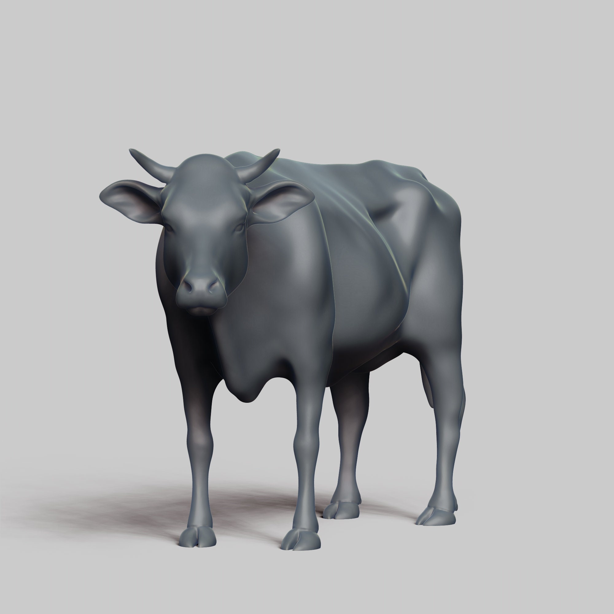 Cow STL File 3D Print Model Pose 02 - Etsy