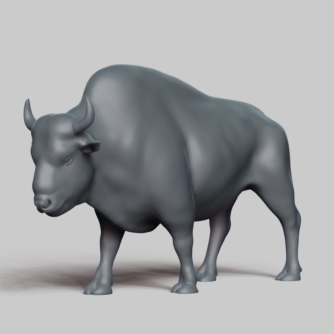 American Bison STL File 3D Print Model Pose 03 - Etsy