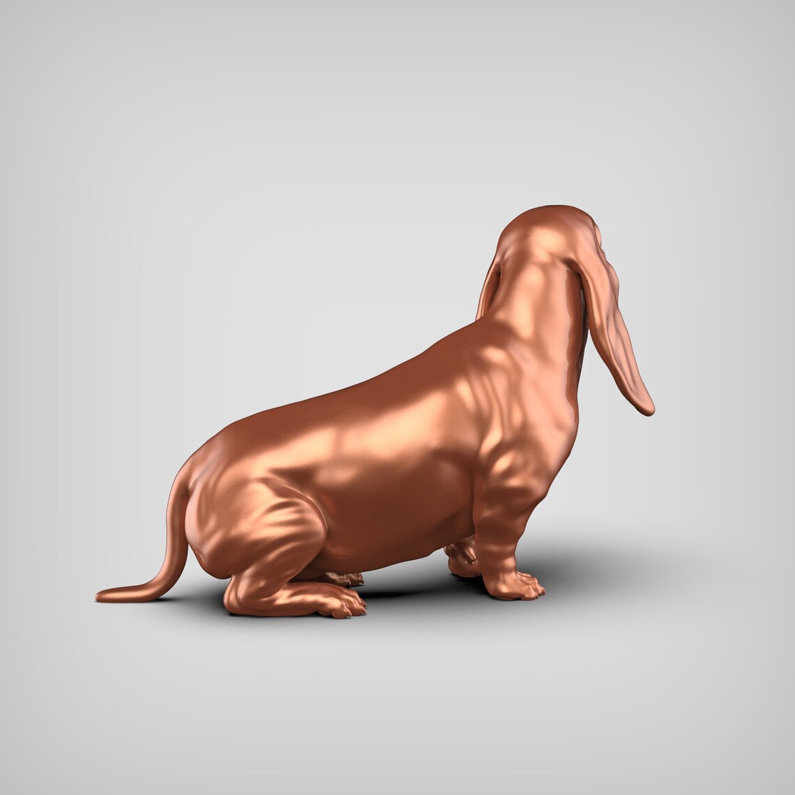 Basset Hound STL File 3D Print Model Pose 01 - Etsy