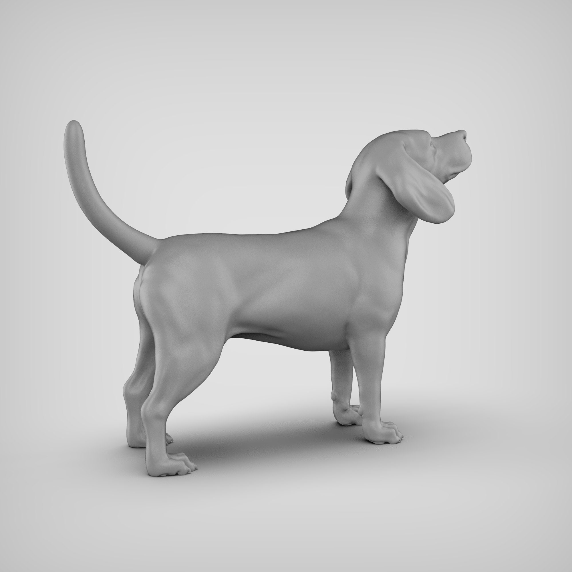 Beagle STL File 3D Print Model Pose 01 - Etsy