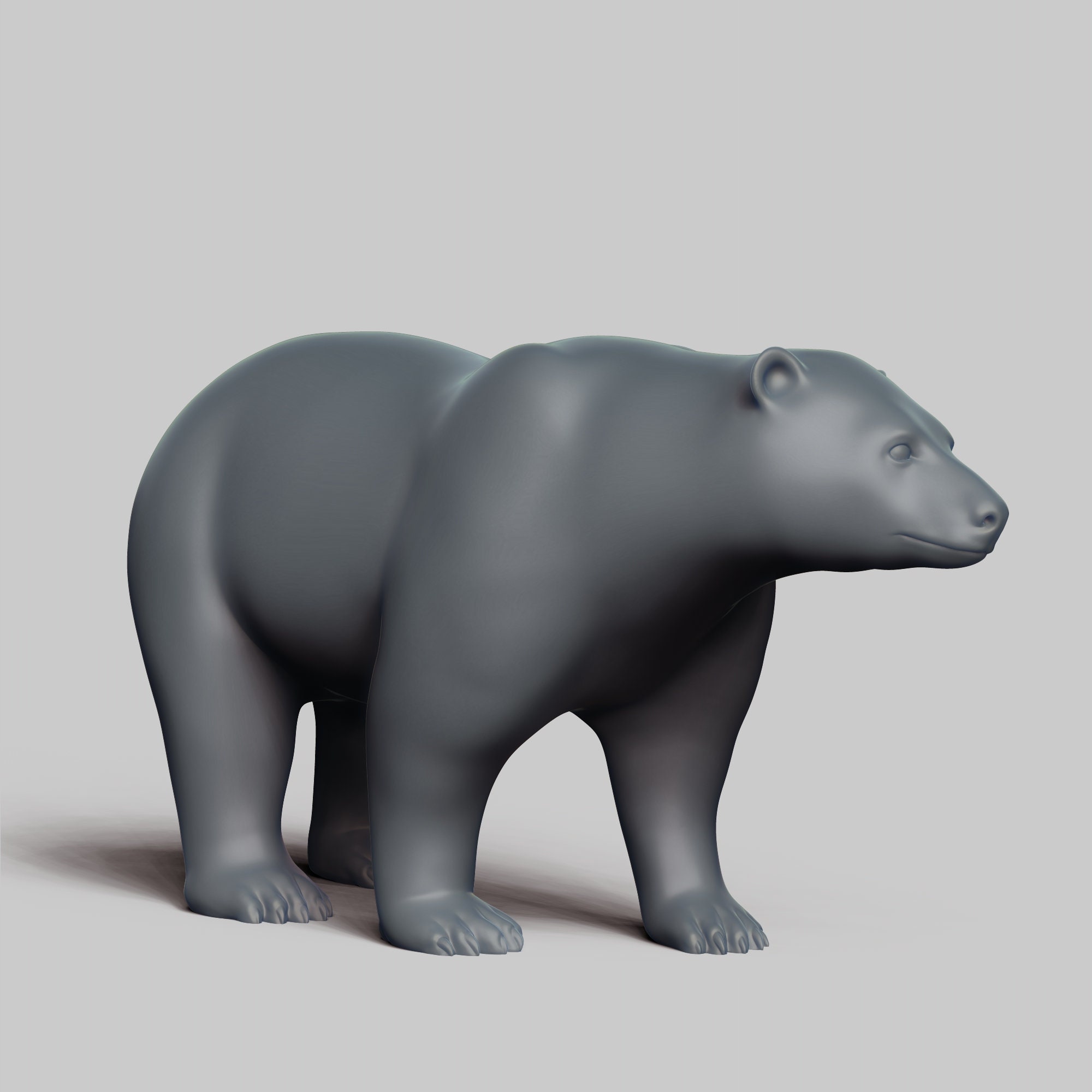 Polar Bear STL File 3D Print Model Pose 03 - Etsy