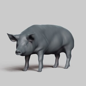 Pig STL File 3D Print Model Pose 01 - Etsy