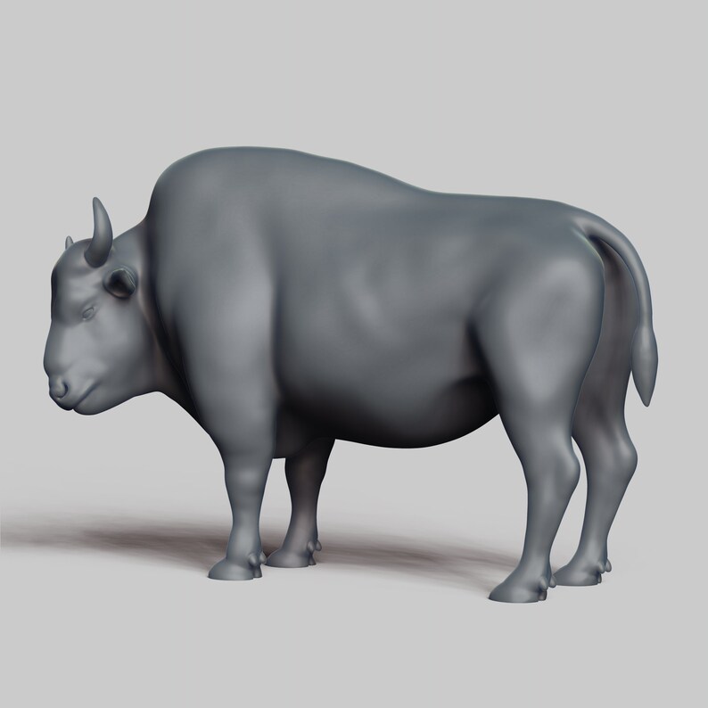 American Bison STL File 3D Print Model Pose 02 - Etsy