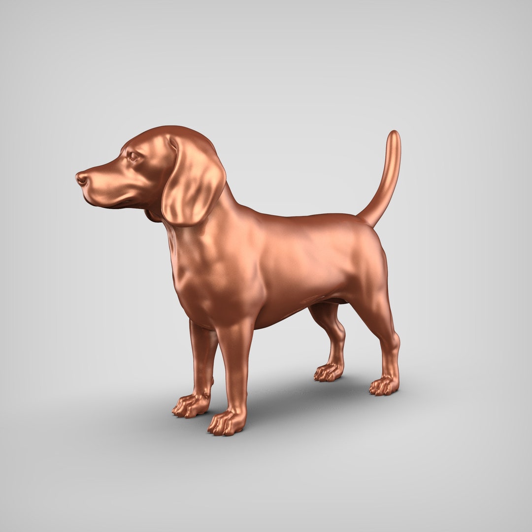 Beagle STL File 3D Print Model Pose 02 - Etsy