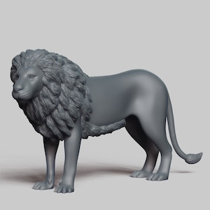 Lion STL File 3D Print Model Pose 01 - Etsy