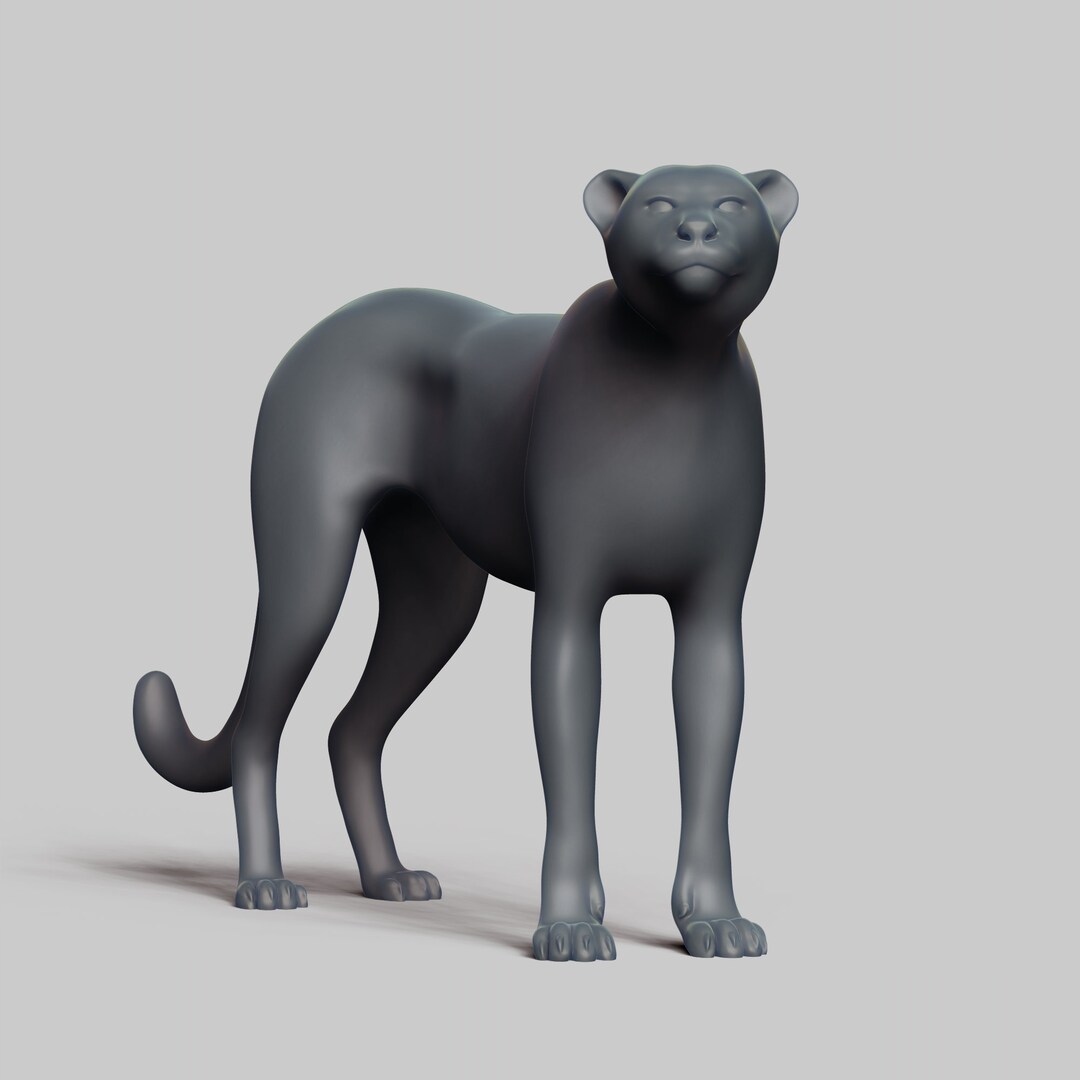 Cheetah STL File 3D Print Model Pose 01 - Etsy