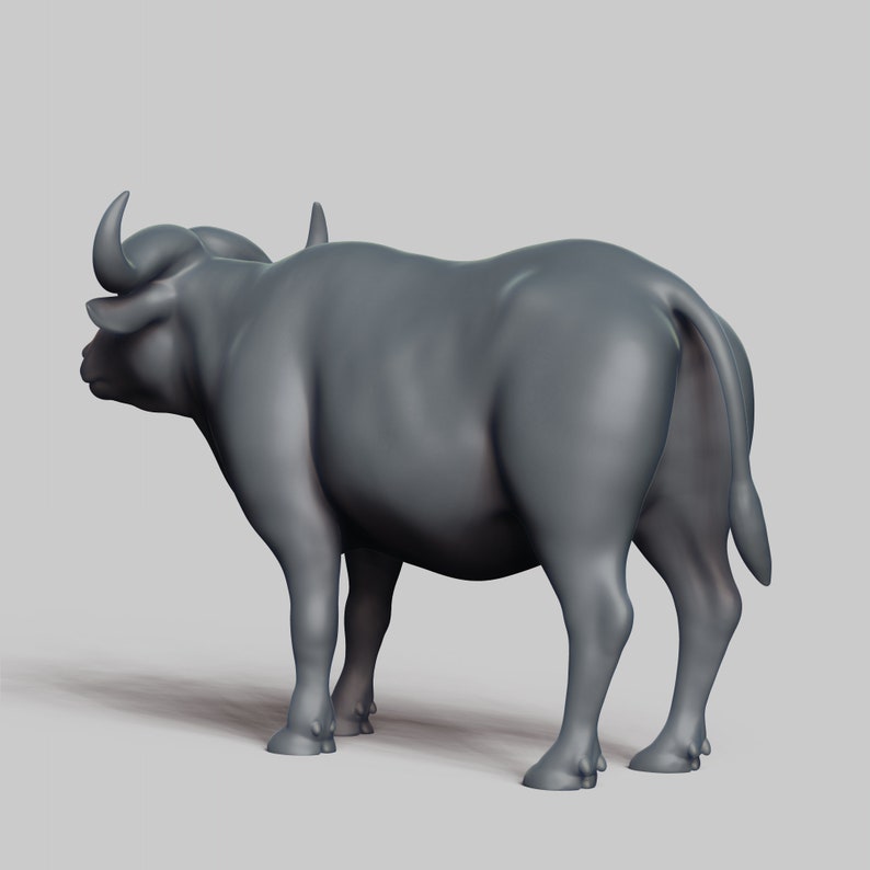 African Buffalo STL File 3D Print Model Pose 03 - Etsy