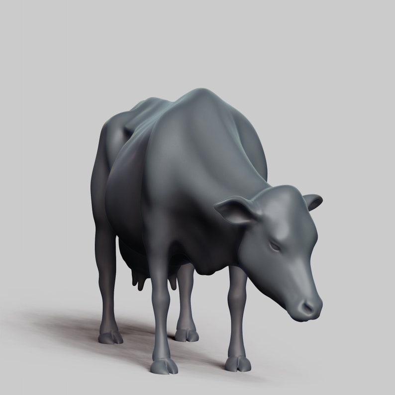 Dairy Cow STL File 3D Print Model Pose 03 - Etsy