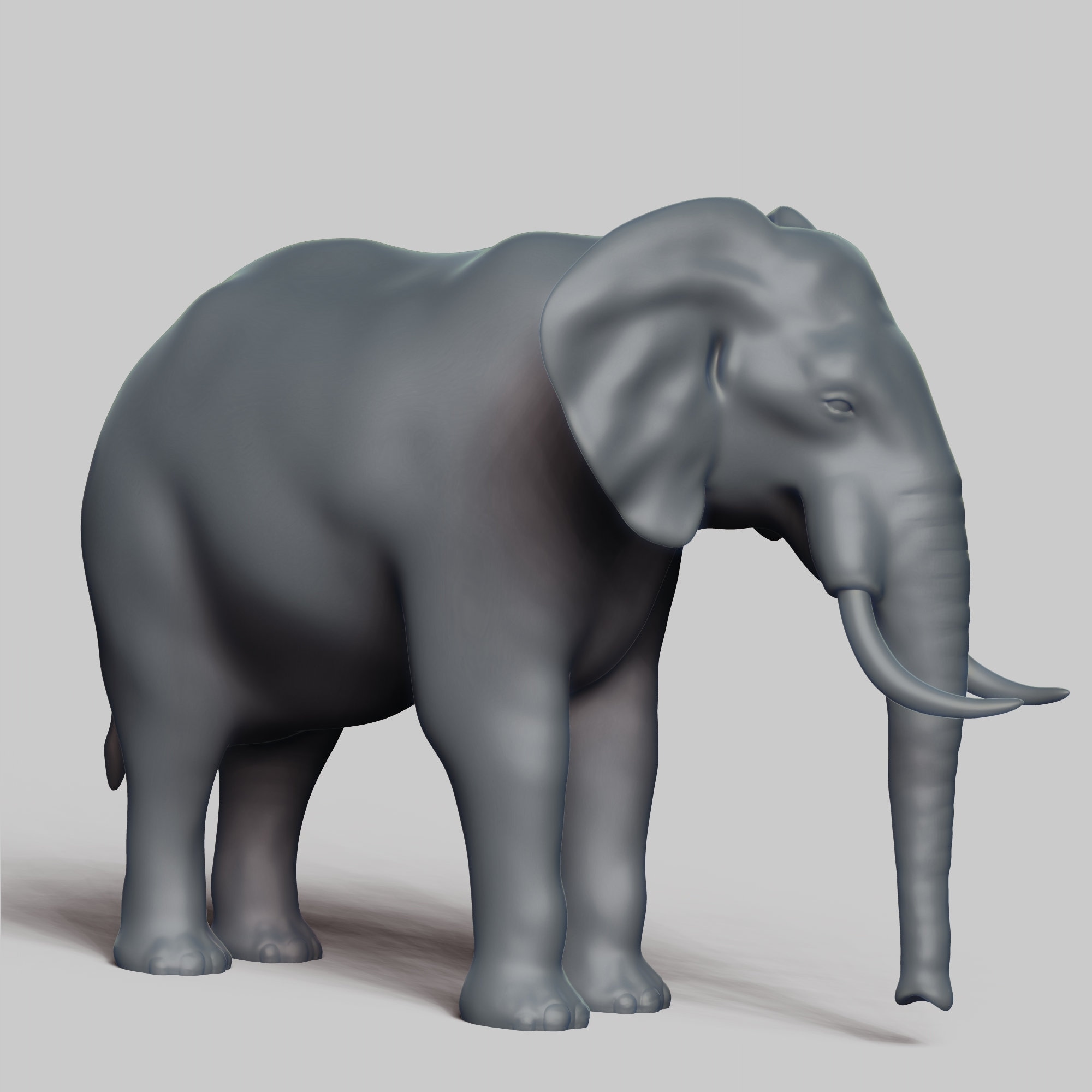 Elephant STL File 3D Print Model Pose 01 - Etsy