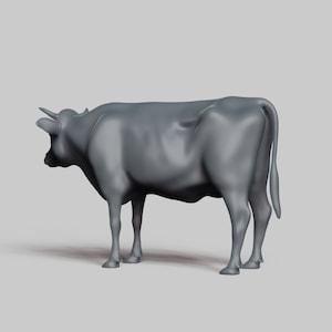 Cow STL File 3D Print Model Pose 01 - Etsy Australia