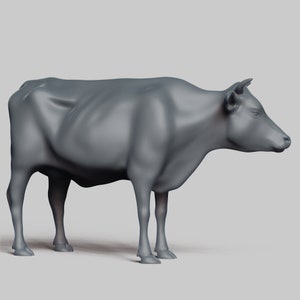Cow STL File 3D Print Model Pose 02 - Etsy
