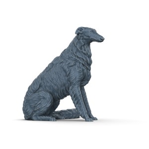 Borzoi Dog 3D Print Model Pose 06 - Etsy