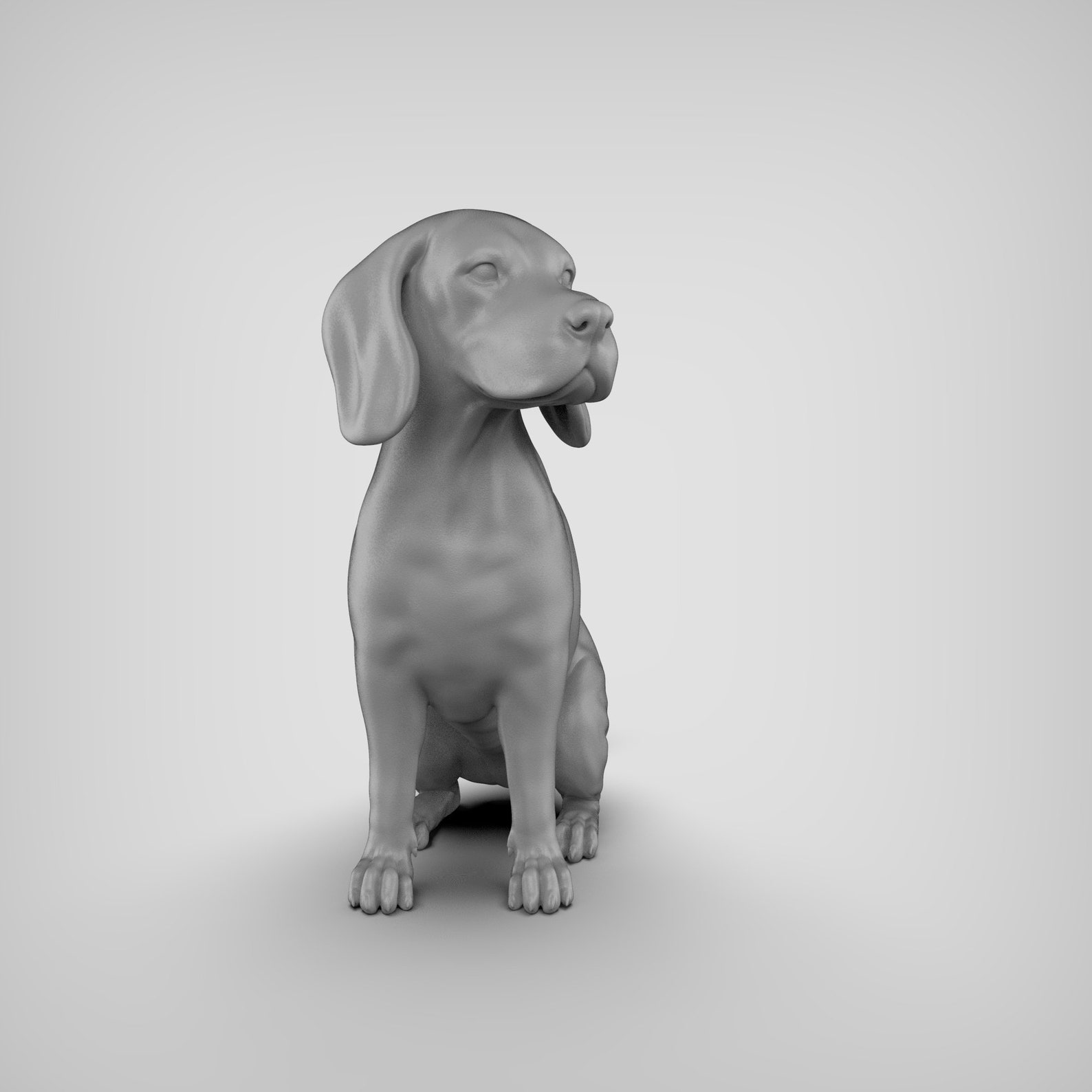 Beagle STL File 3D Print Model Pose 03 - Etsy