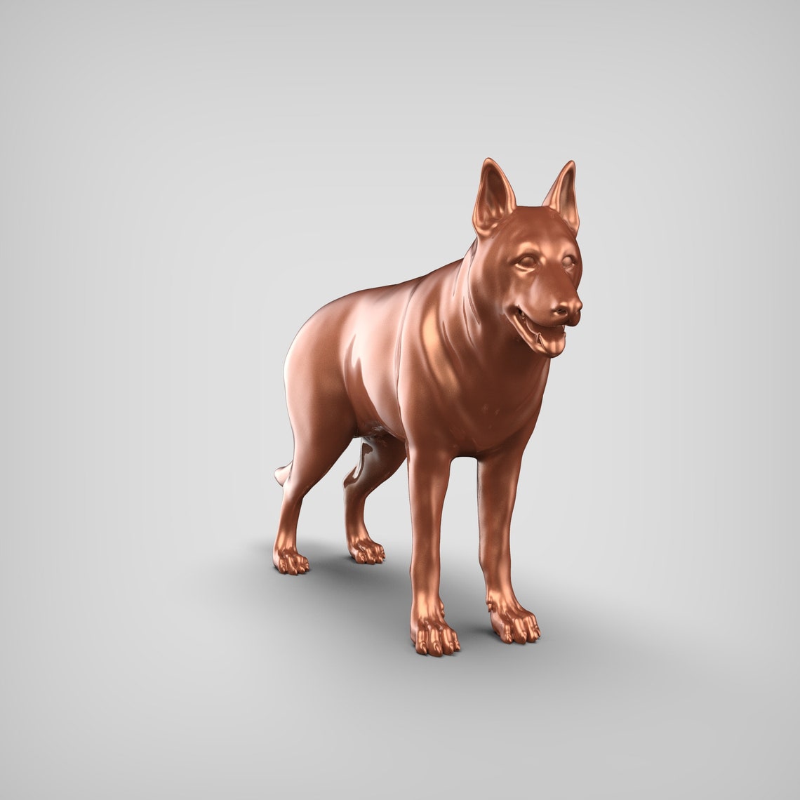 German Shepherd STL File 3D Print Model Pose 01 - Etsy