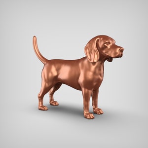 Beagle STL File 3D Print Model Pose 02 - Etsy
