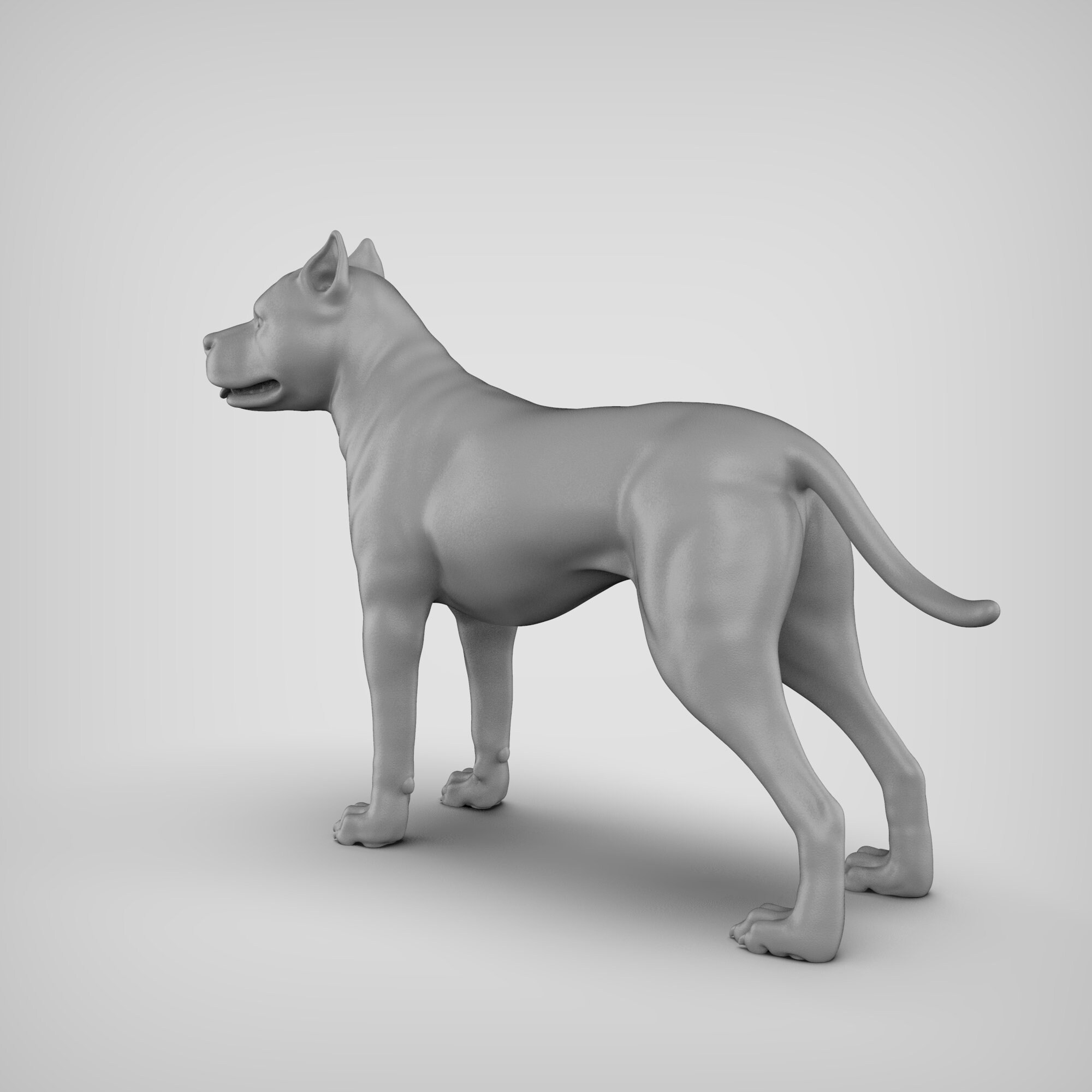 American Pitbull STL File 3D Print Model Pose 01 - Etsy