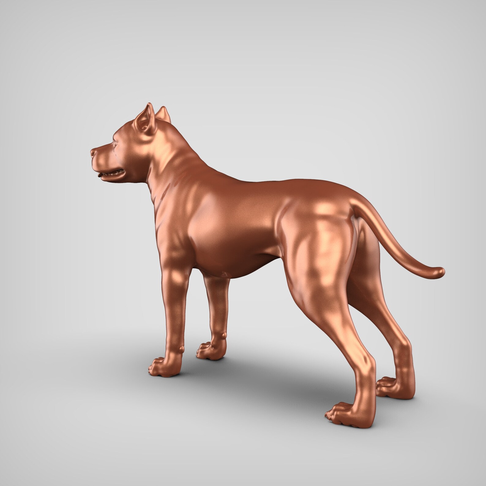 American Pitbull STL File 3D Print Model Pose 01 | Etsy