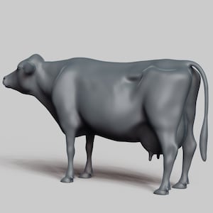 Dairy Cow STL File 3D Print Model Pose 01 - Etsy