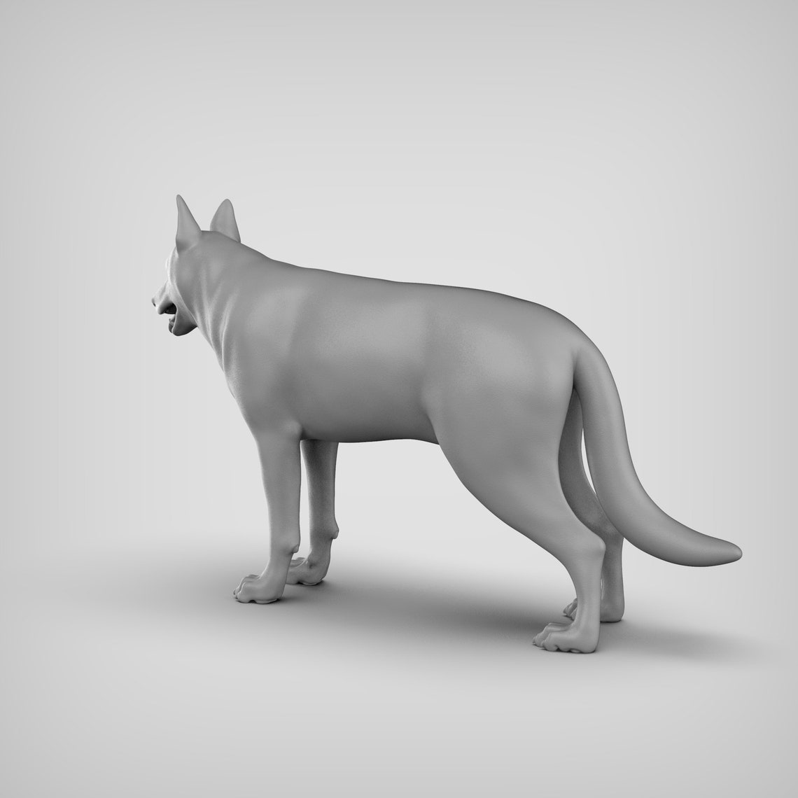 German Shepherd STL File 3D Print Model Pose 01 - Etsy